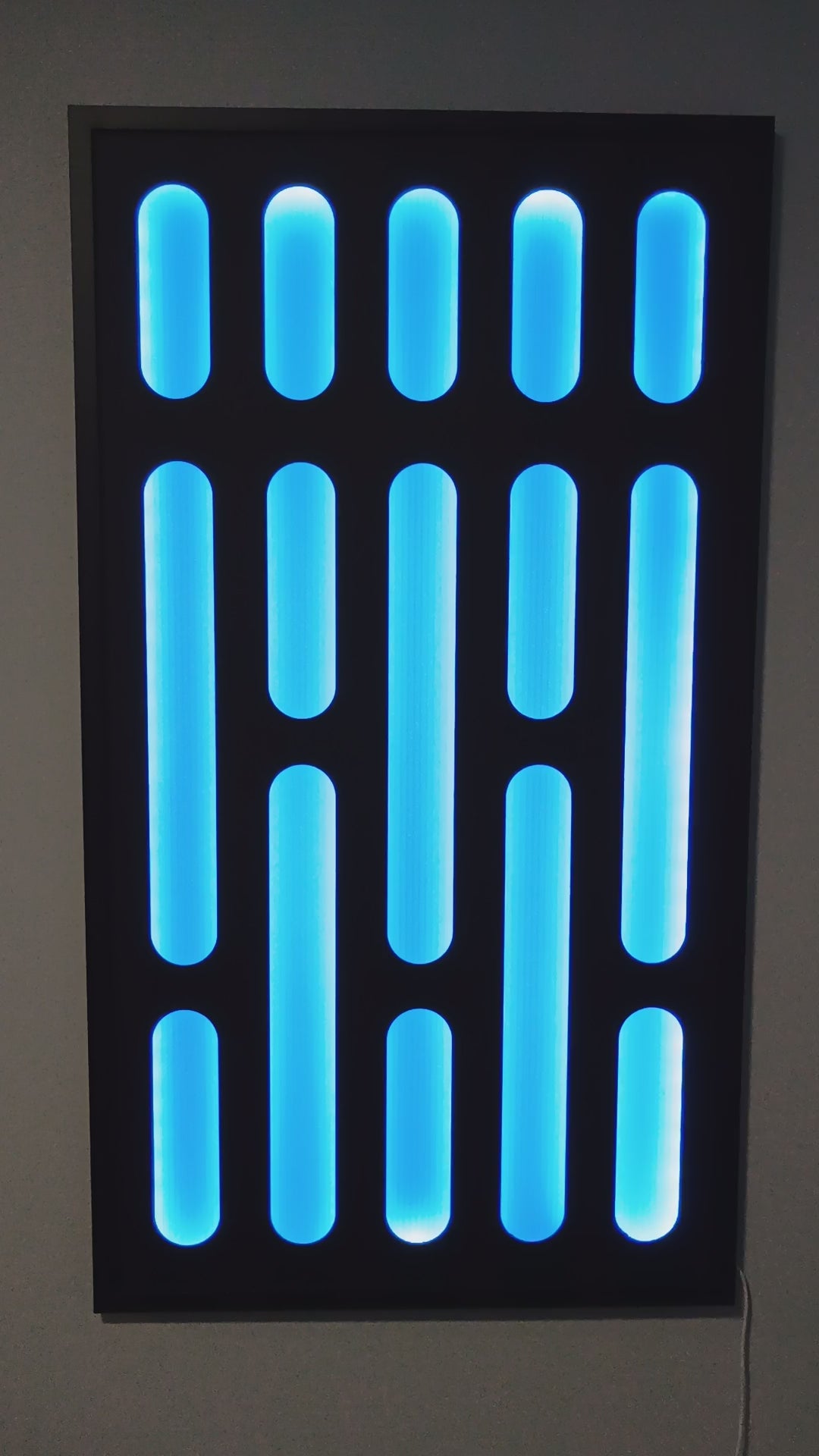 Lighted Death Star Panel, Galactic Fab, Version II, 45-3/16" x 24-1/8"